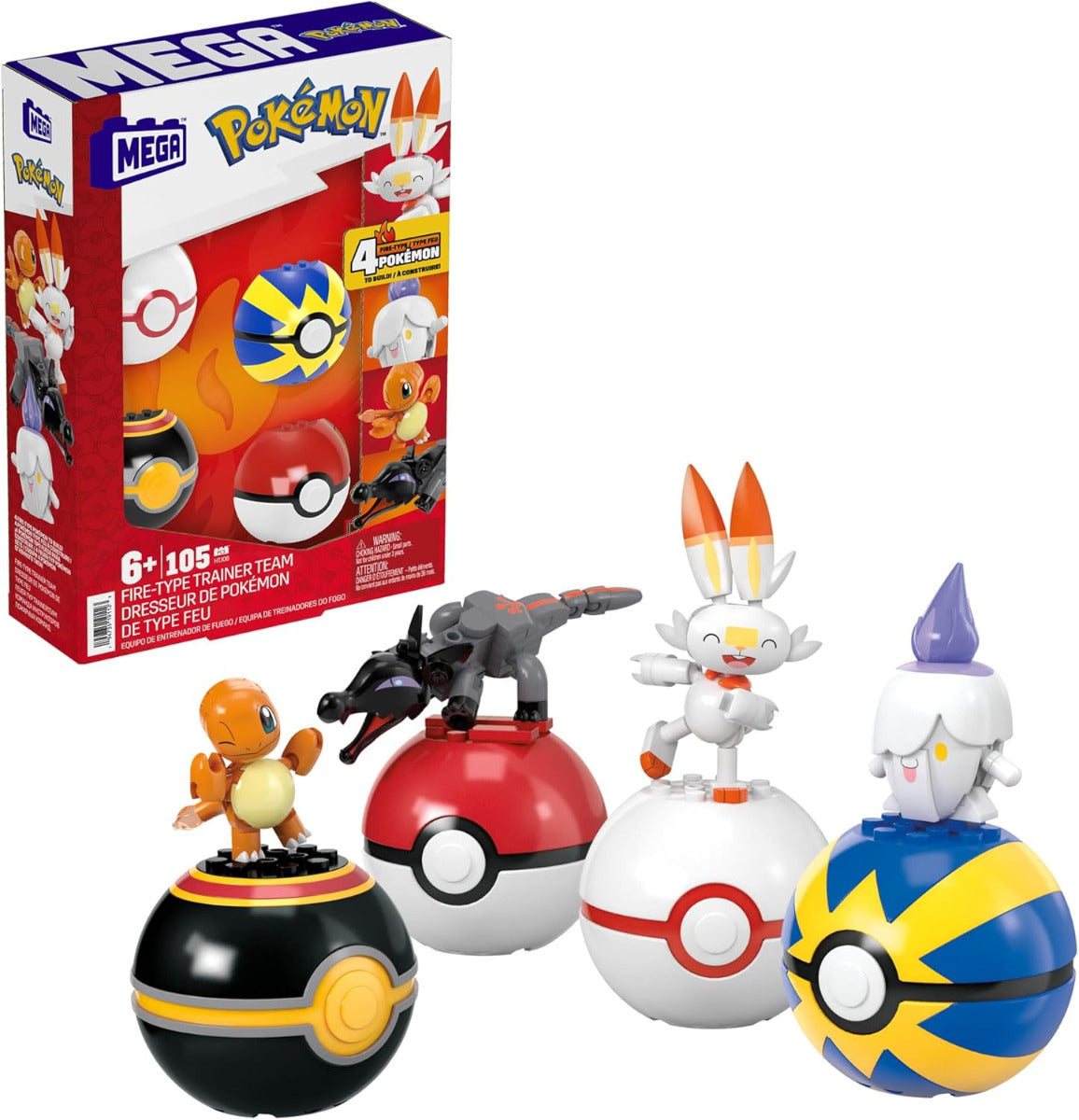 Mega Bloks Pokemon Core Fire Type Trainer Team (Sold Separately Subjec ...