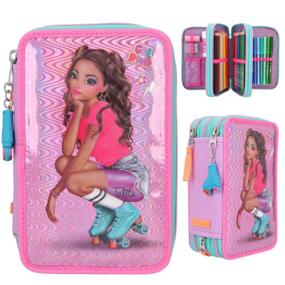 Buy Top Model Triple Pencil Case Tiny Dancer Online | Yallatoys Qatar