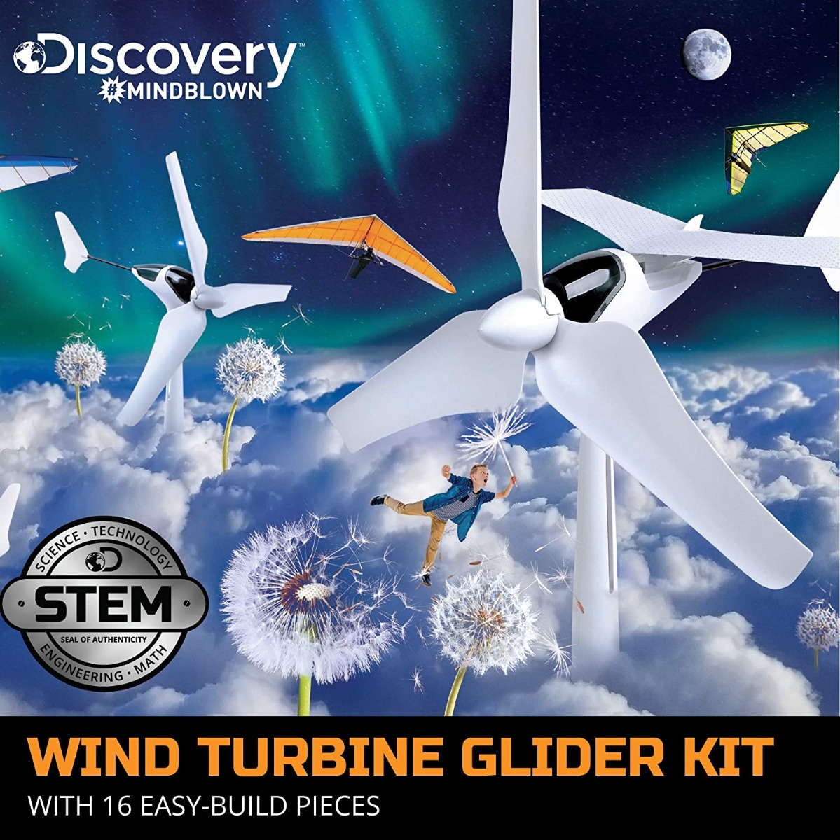 Buy Discovery Mind Blown Wind Turbine Glider Kit Steam Science ...