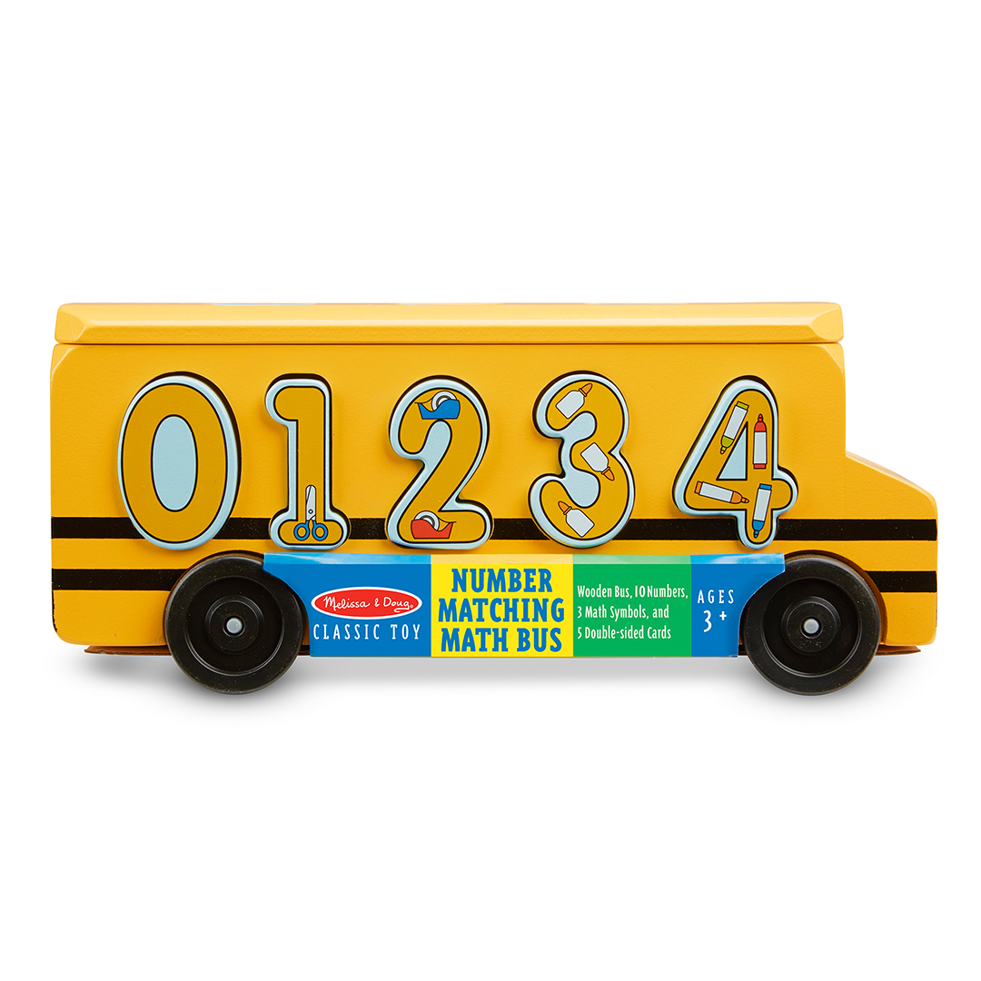 Melissa & Doug Classic Number Matching Maths Bus Toy