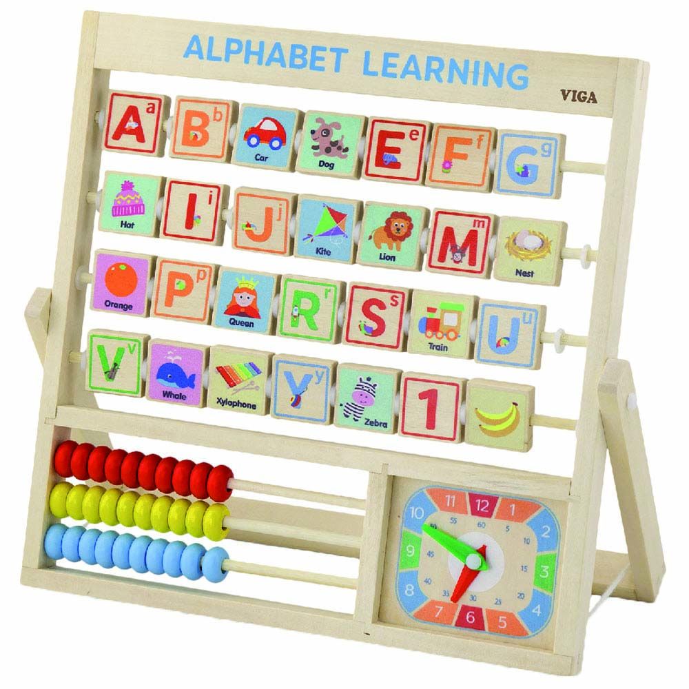 Buy Viga Learning Alphabet & Clock Online | Yallatoys Qatar