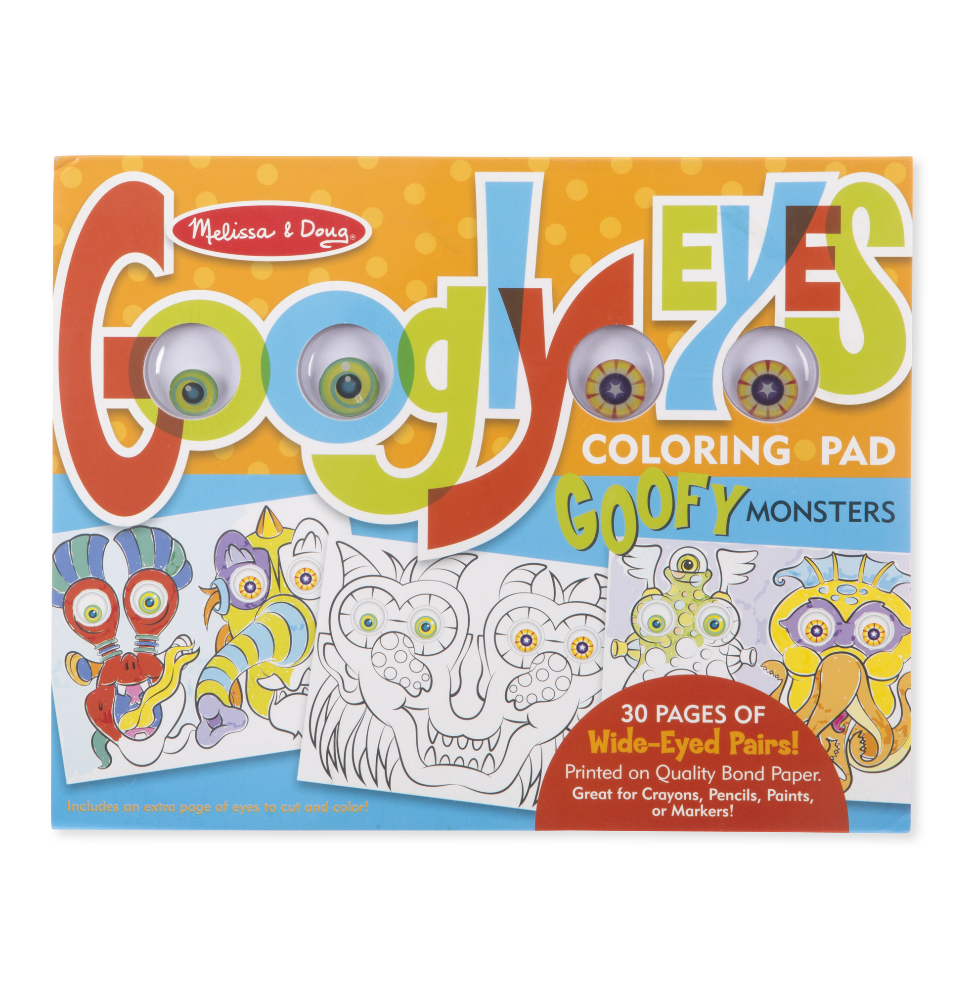 Buy Monsters- Googly Eyes Coloring Pad Online | Yallatoys Qatar