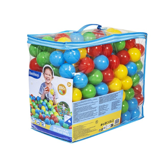 Buy Bestway Small Plastic Multi-Color Play Pit 250 Balls Online ...