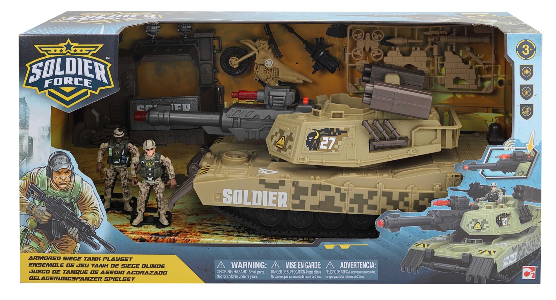 Buy Chap Mei Soldier Force Armored Siege Tank Playset Online ...