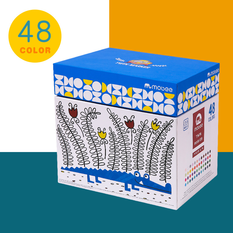 Buy Mobee Twin 48 Colours Marker Online | Yallatoys Qatar