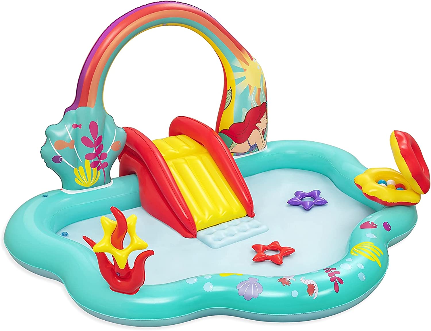 Buy Bestway Disney Little Mermaid Inflatable Kids Water Play Center ...