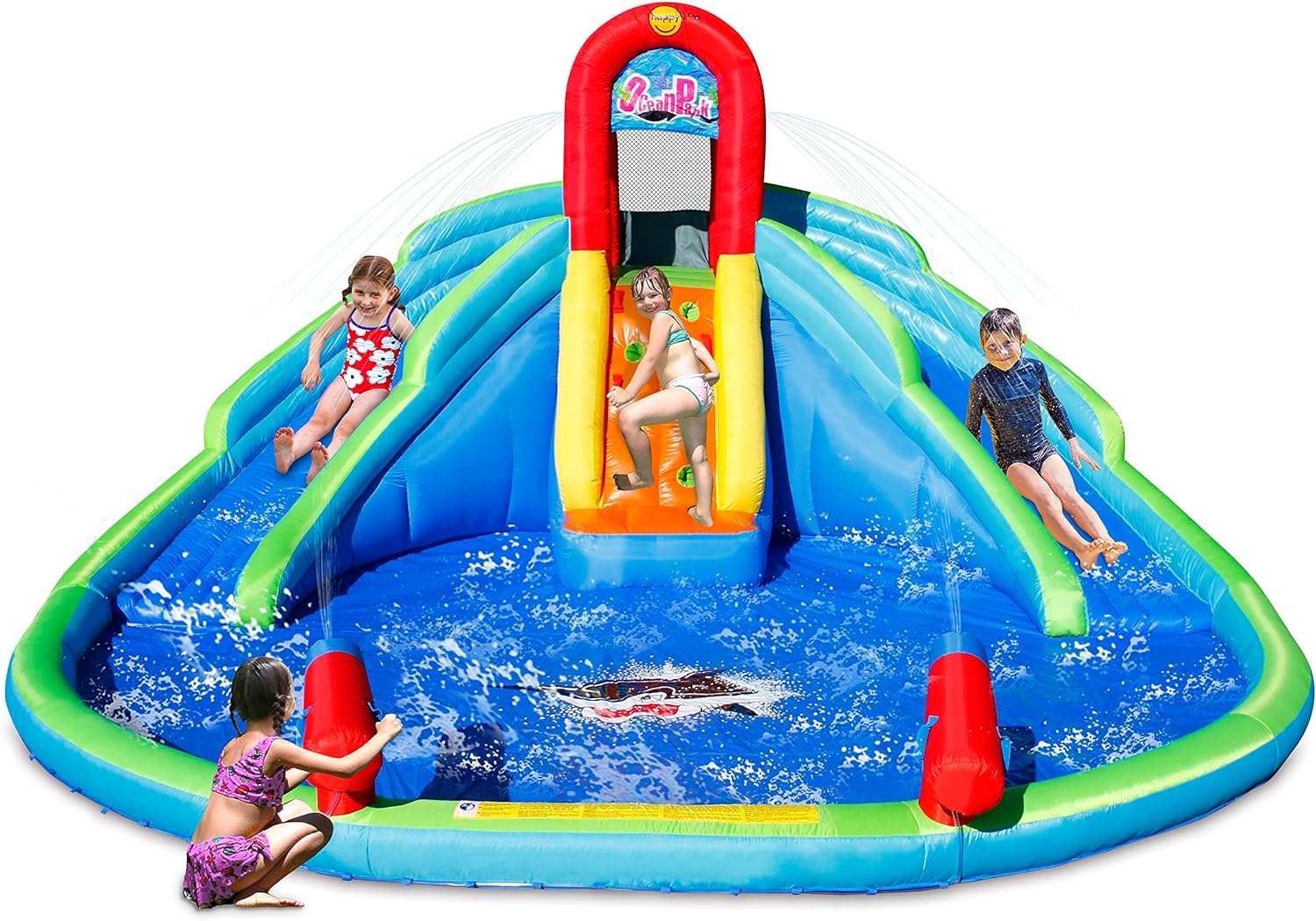 Buy Happy Hop Air Ocean Park Inflatable Water Park Online | Yallatoys Qatar