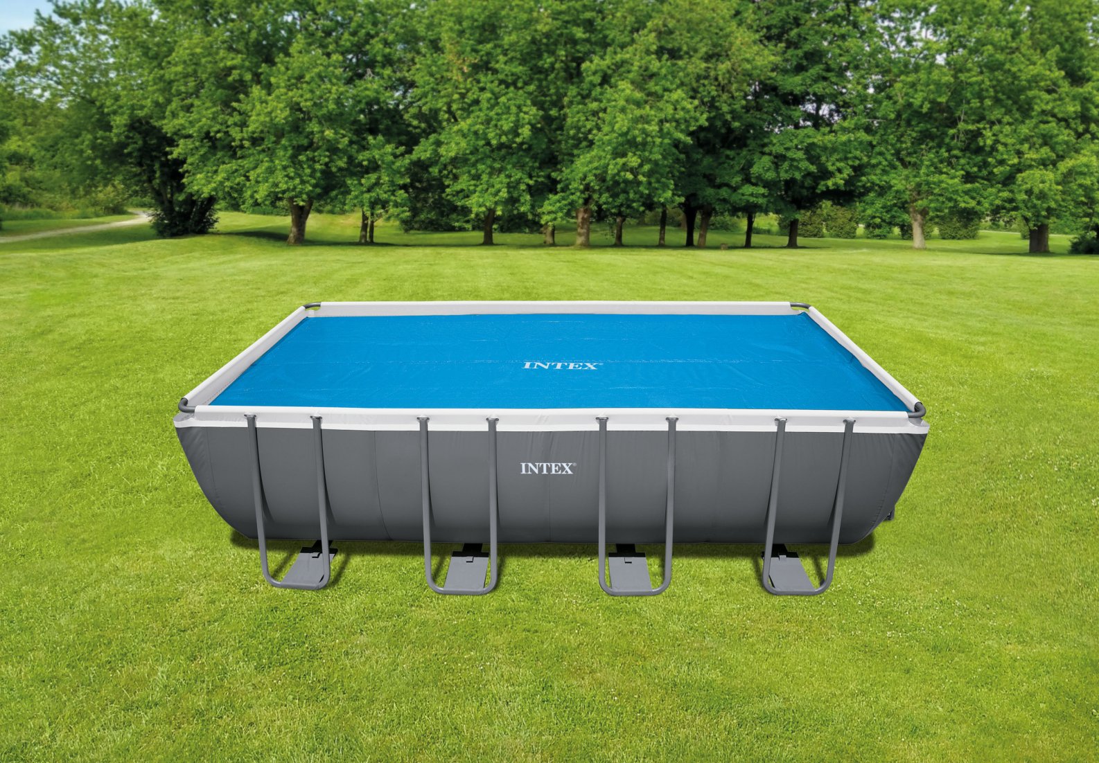 Buy Intex Solar Cover Rectangular Frame Pools 5.49m Online | Yallatoys ...