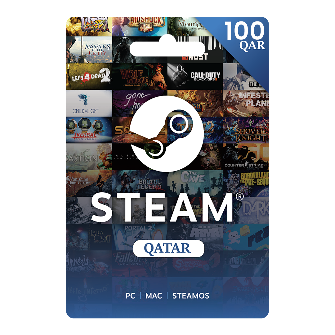 Buy QAT Steam Cards 100 QAR at Yallatoys Qatar!