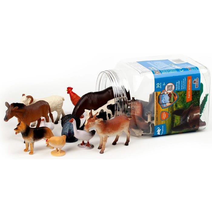Buy Wenno Animal Planet Farm animal playset 30pcs Online | Yallatoys Qatar