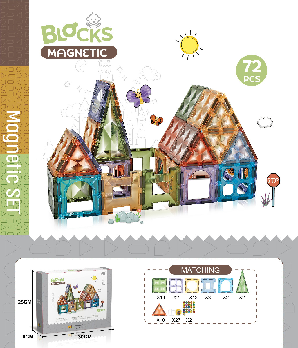 Buy Magnetic Diamond building blocks 72Pcs Online | Yallatoys Qatar