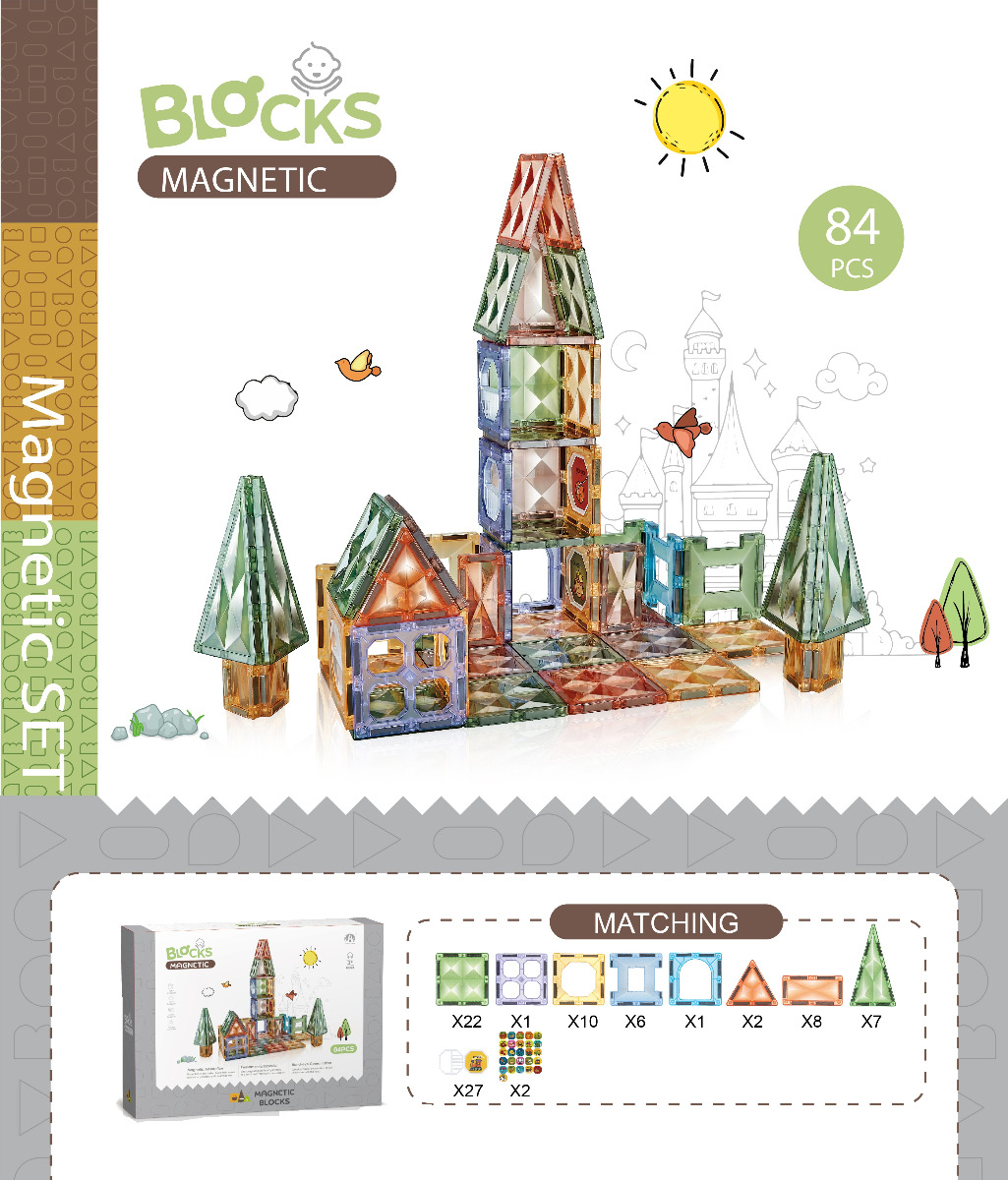 Buy Magnetic Diamond building blocks 84Pcs Online | Yallatoys Qatar